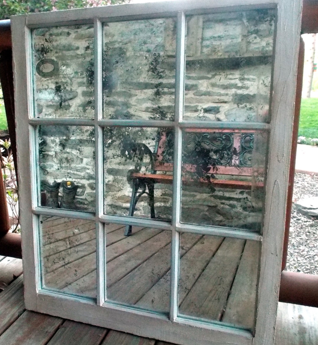 Custom Vintage Reclaimed Wood Window Frame Mirrors - Etsy