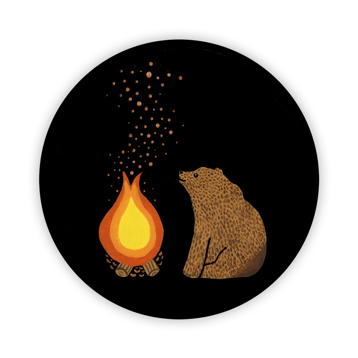 Bear Sticker camping Sticker Campfire Sticker Laptop | Etsy