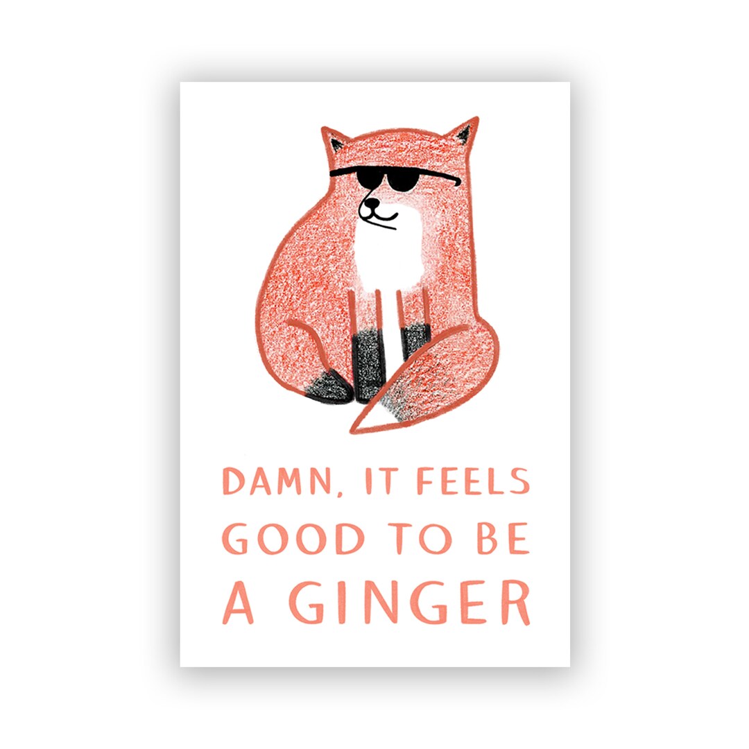 Ginger Sticker (laptop Sticker - Funny Sticker - Cute Sticker - Ginger ...