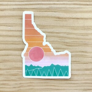 Idaho Sunset Sticker (idaho Sticker - Idaho State Sticker - Idaho Decal ...
