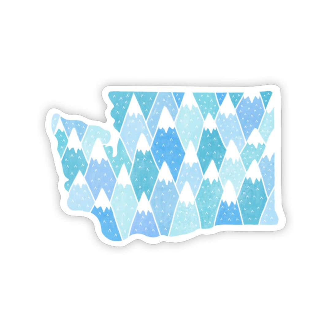 Washington Mountain Sticker (washington Sticker - Washington State ...