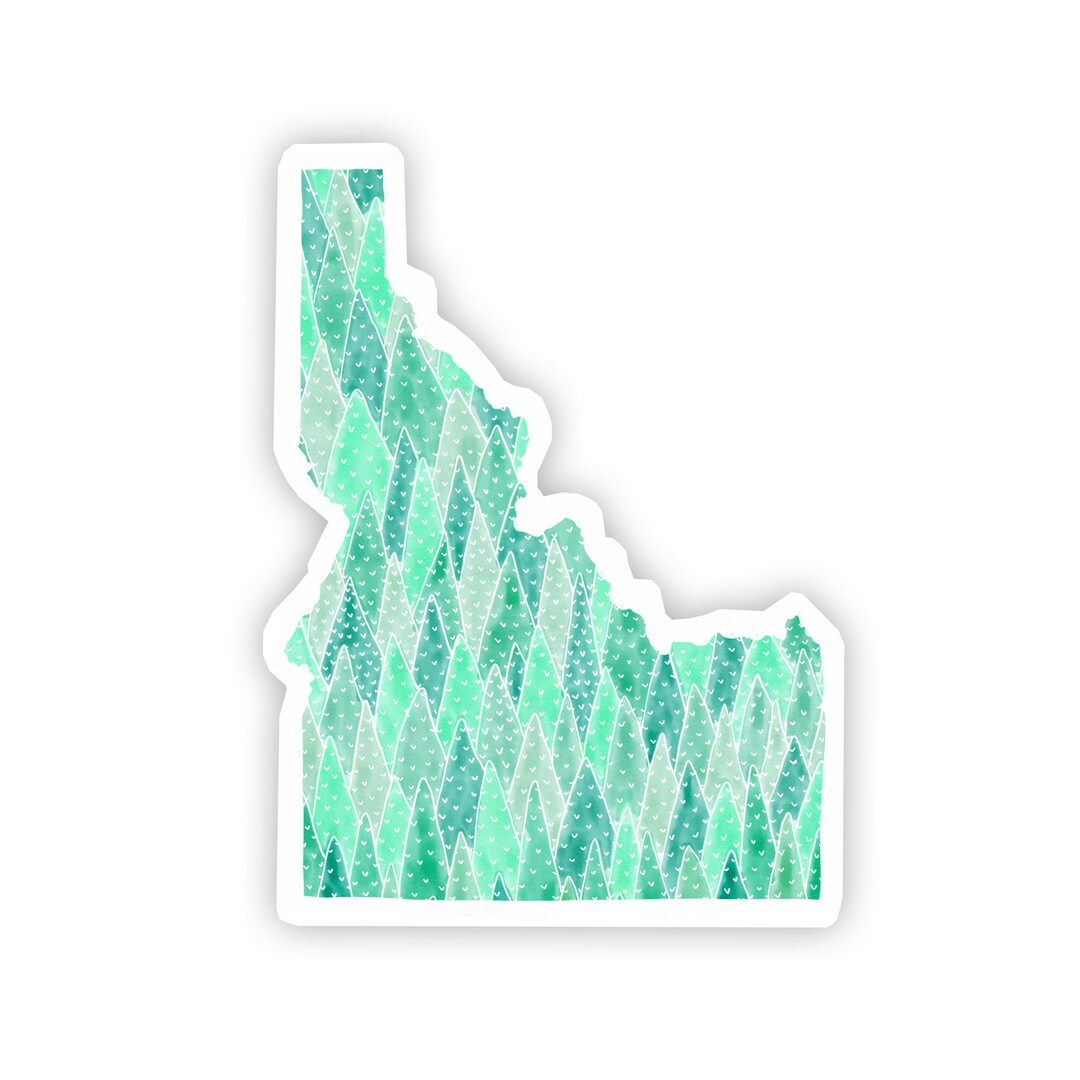 Idaho Trees Sticker (idaho Sticker - Idaho State Sticker - Idaho Decal ...