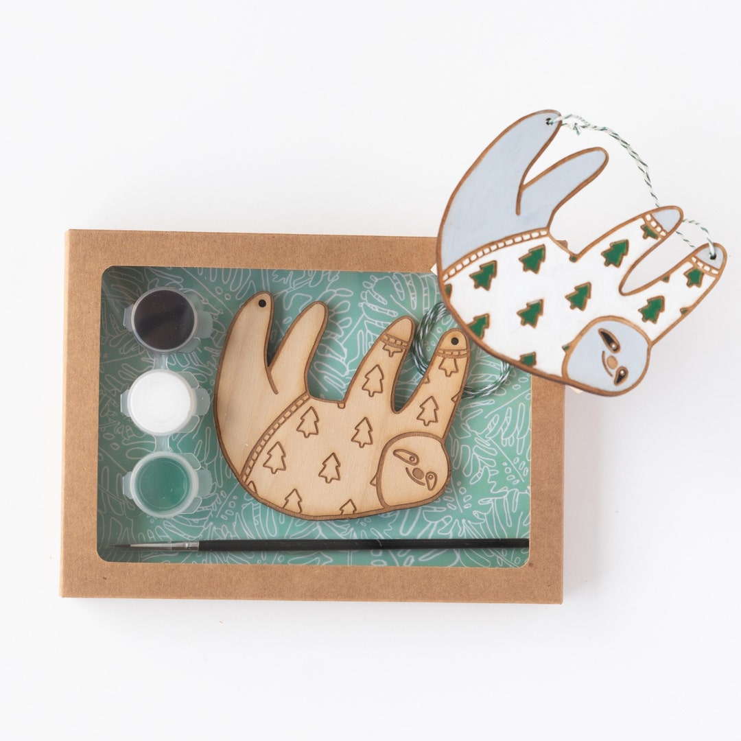 DIY Sloth Ornament Craft Kit sloth Craft Ornament Kit Craft Kit Diy ...