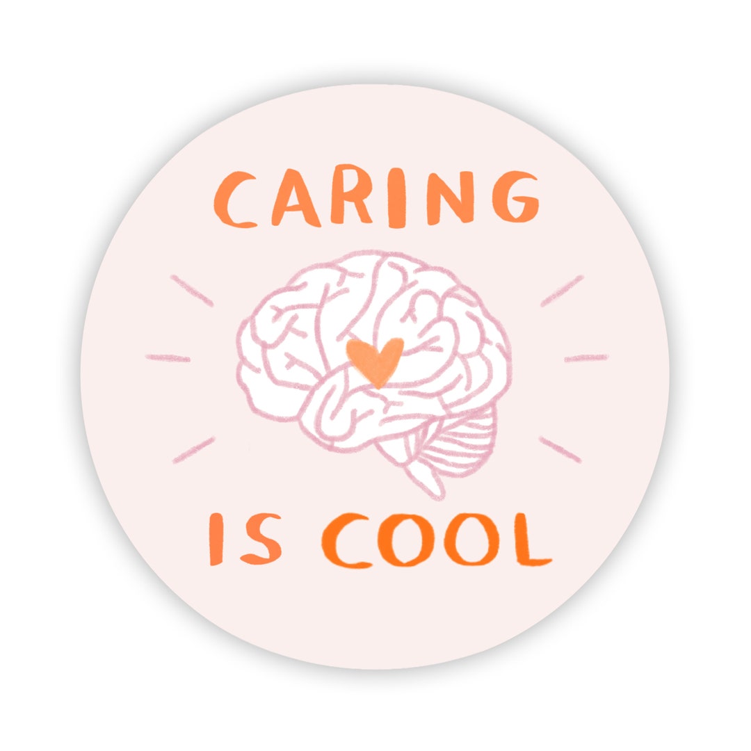 Caring is Cool Sticker (laptop Sticker - Vinyl Sticker - Hydroflask ...