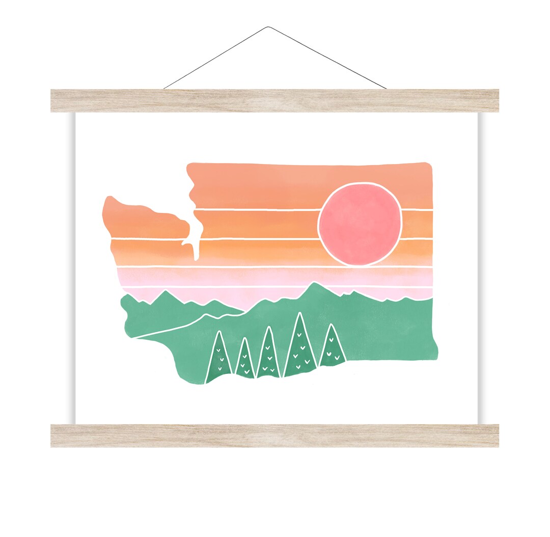 Washington Nature Prints 8x10 (washington Art - Washington Gift ...