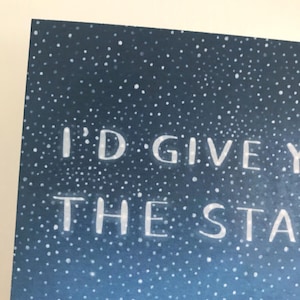 Bear Card (id Give You the Stars - Stars Card - Anniversary Card ...