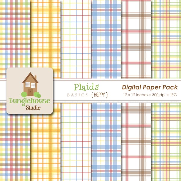 Primary Color Plaid - Etsy