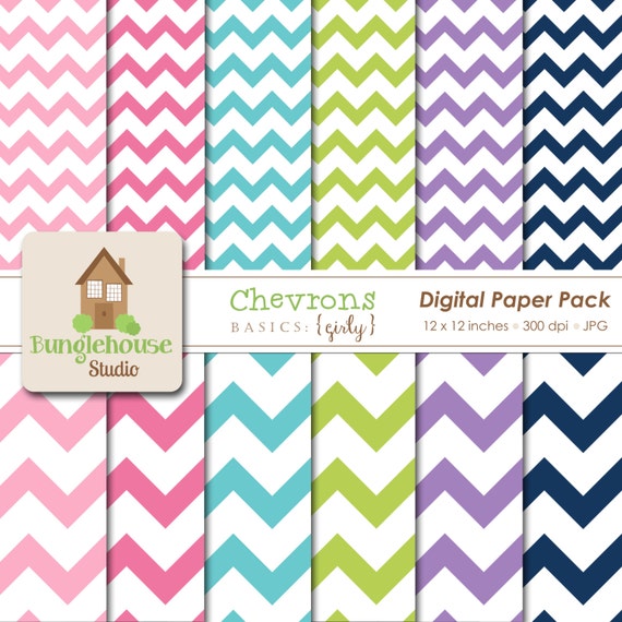 Lime Green And Hot Pink Chevron Pattern