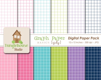 Digital Graph Paper | Instant Download | Grid Paper Downloads | Pink ...