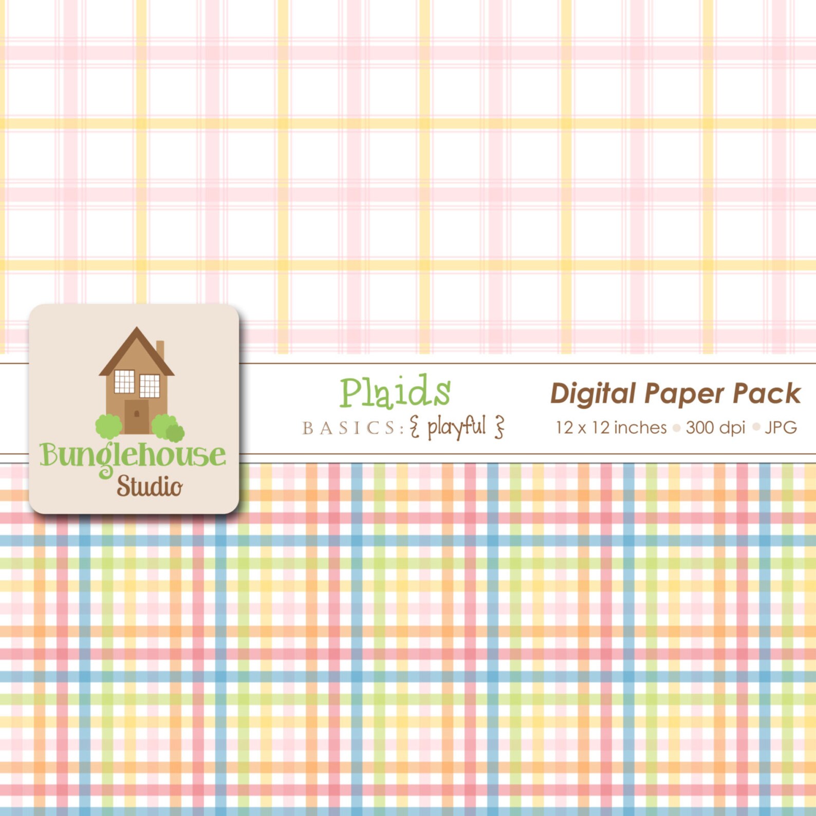 Plaid Digital Paper Pack | Instant Download | Digital Scrapbooking ...