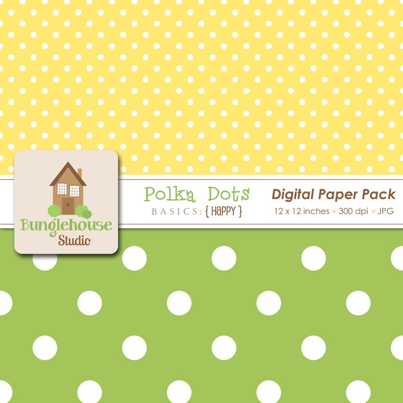Polka Dot Scrapbook Paper Instant Download Digital Paper Pack - Etsy