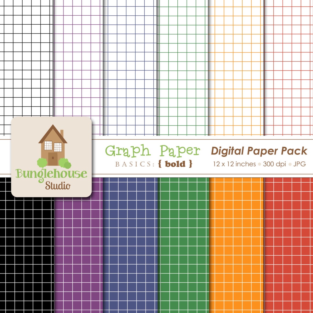 Bold Digital Graph Paper Pack - Etsy