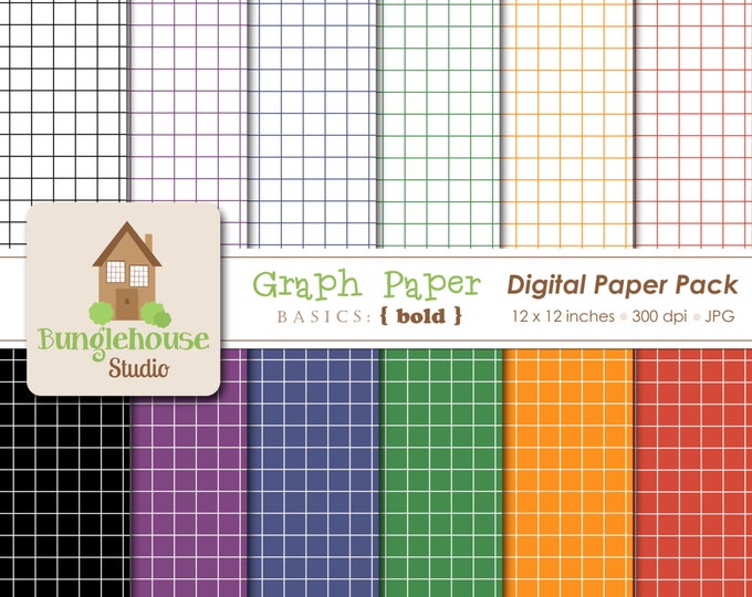 Bold Digital Graph Paper Pack - Etsy