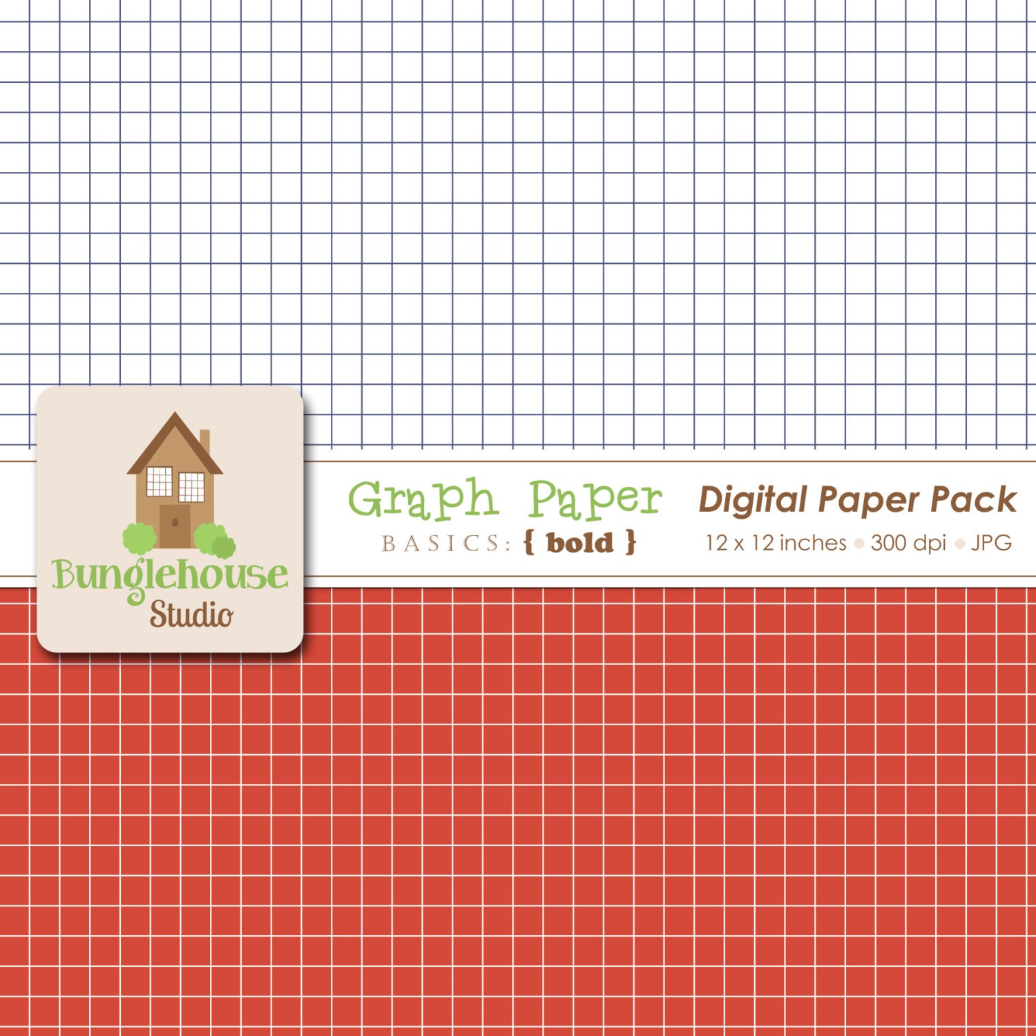 Bold Digital Graph Paper Pack - Etsy