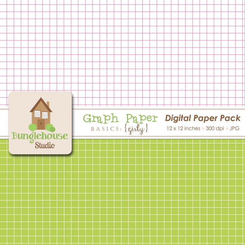 Digital Graph Paper | Instant Download | Grid Paper Downloads | Pink ...