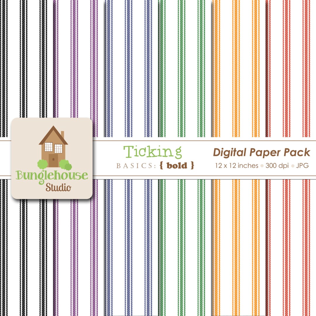 Digital Paper Pack Ticking Paper Pack Instant Download Digital ...