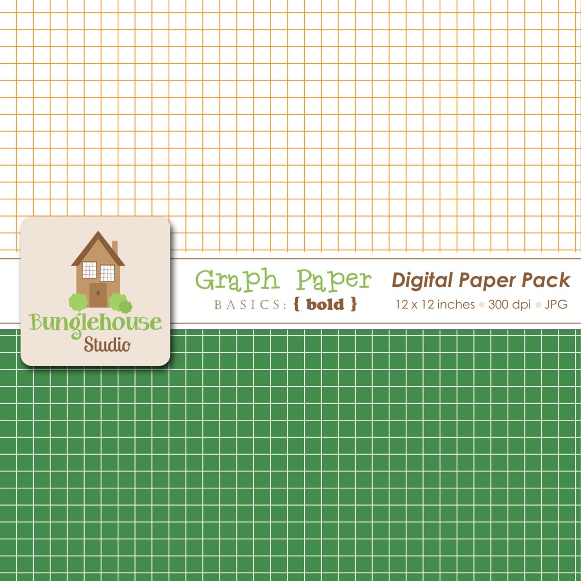 Bold Digital Graph Paper Pack - Etsy