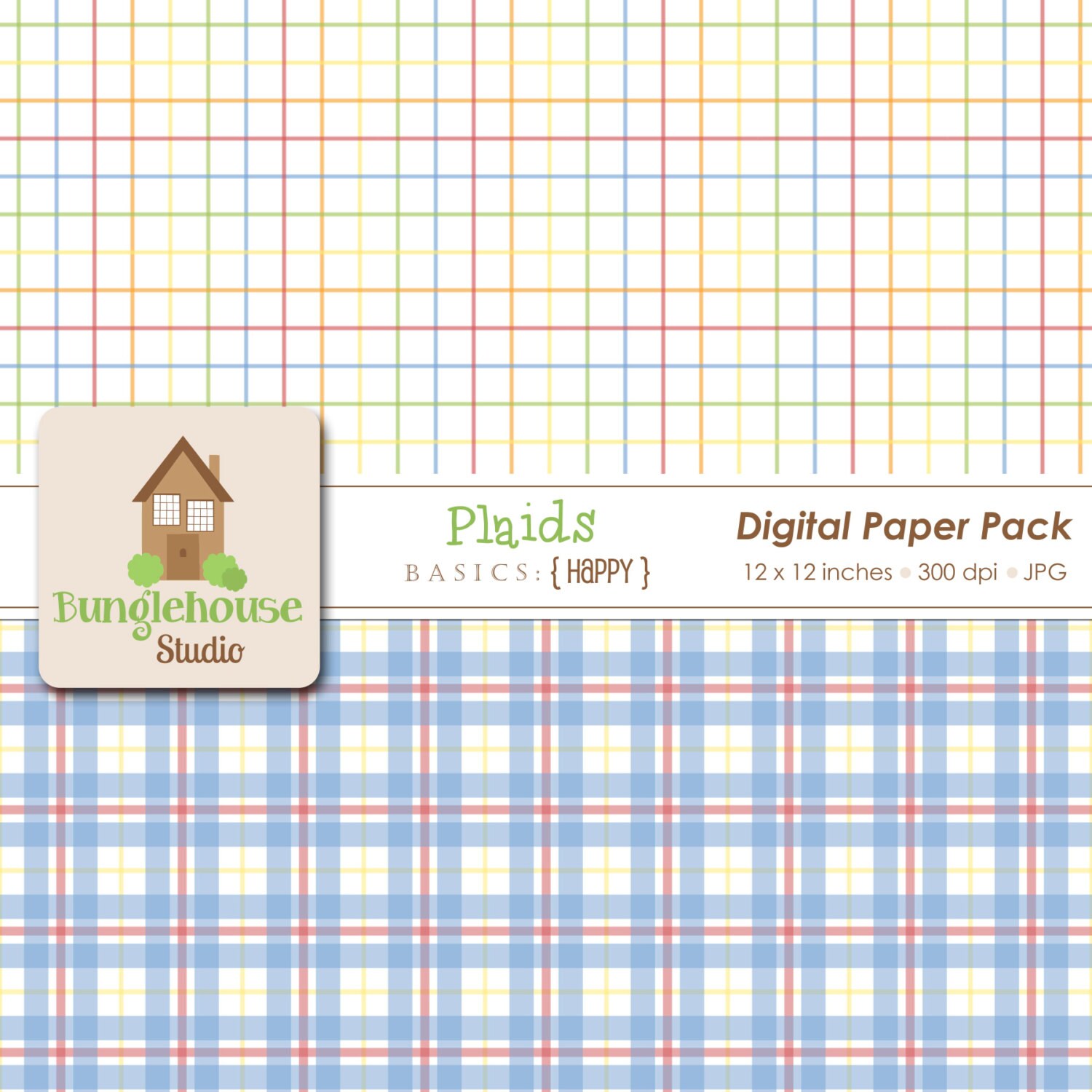 Plaid Digital Paper Pack | Instant Download | Digital Scrapbooking ...