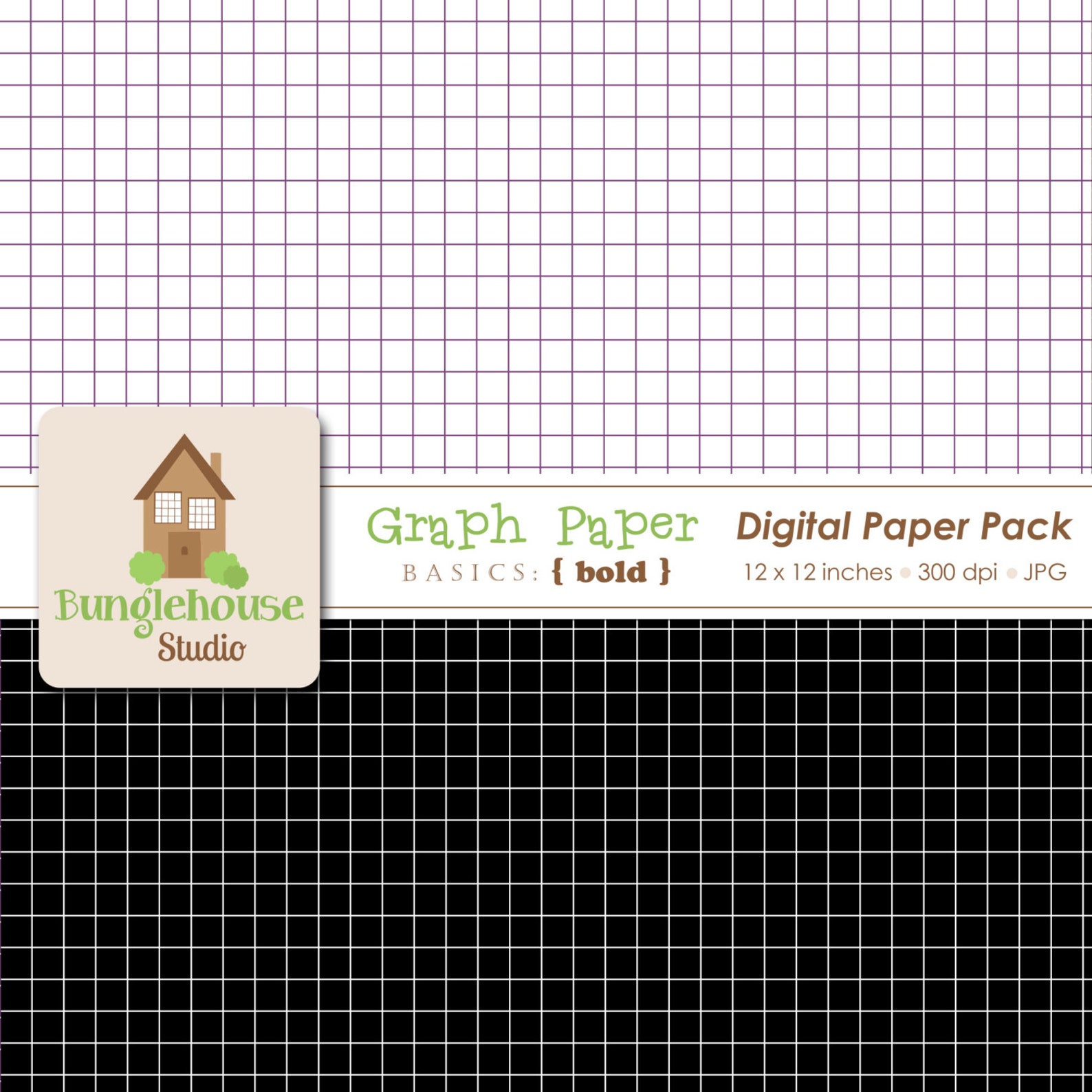 Bold Digital Graph Paper Pack - Etsy