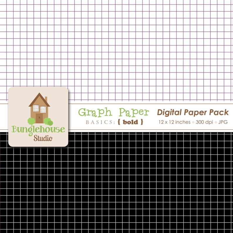 Bold Digital Graph Paper Pack - Etsy