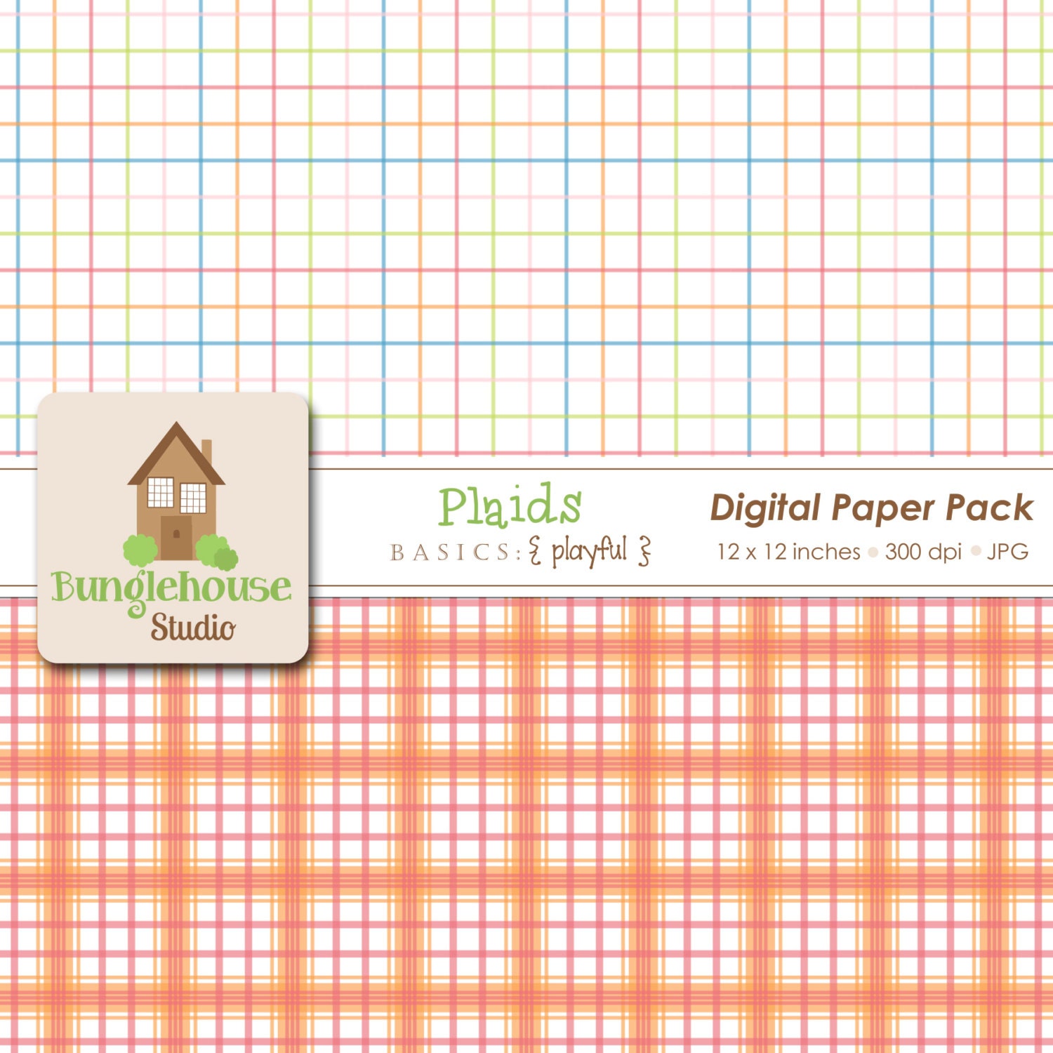 Plaid Digital Paper Pack | Instant Download | Digital Scrapbooking ...