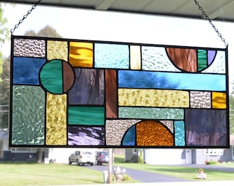 Large Stained Glass Panel | Etsy