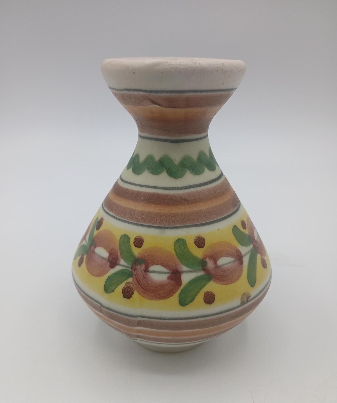 Vintage Miniature Signed and Handpainted Pottery Ceramic Bud Vase Urn ...