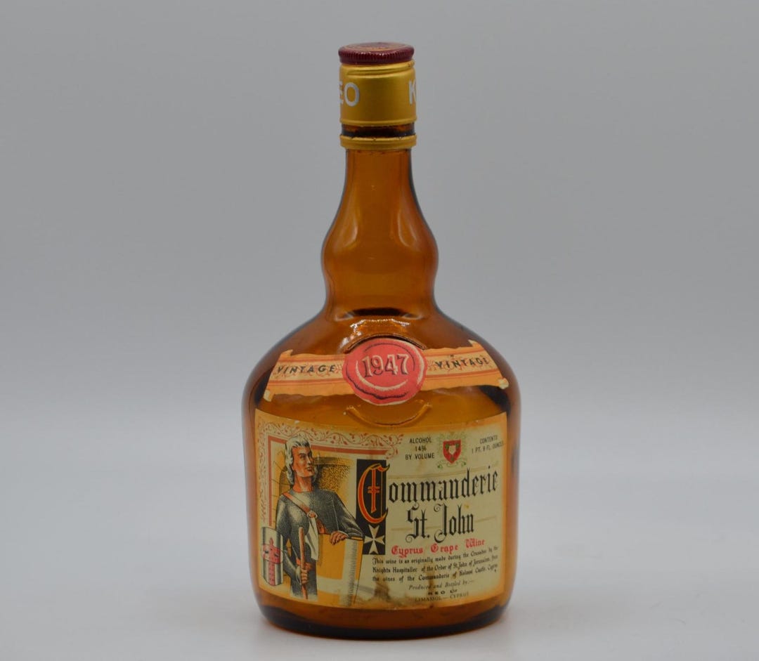 Vintage 1947 Sweet Grape Wine Cyprus St John KEO Commanderie Kimassol ...
