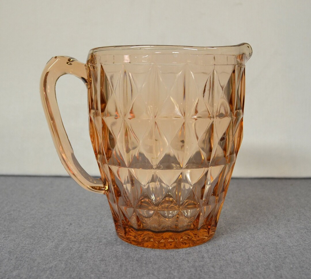 Jeannette in Windsor Diamond Pattern 1930s Pink Depression Glass ...