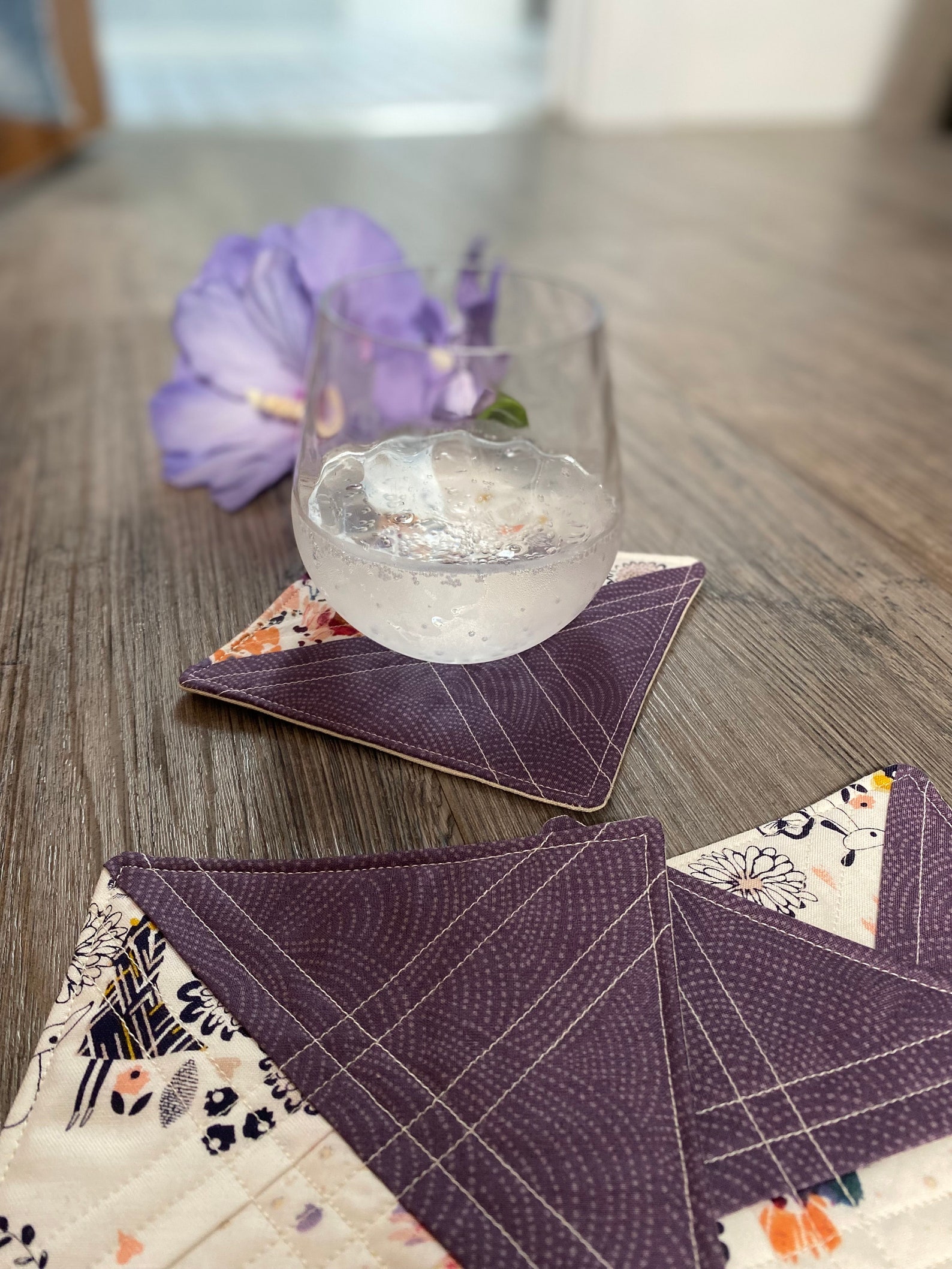 Fabric Quilted Coasters - Set of 4 - Etsy