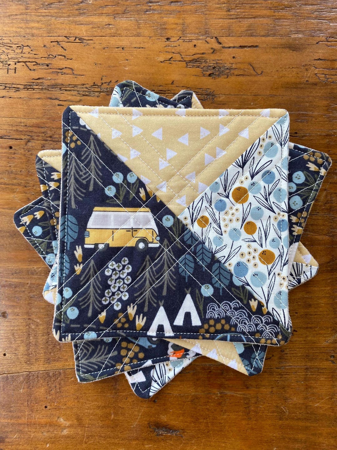 Fabric Coasters - Set of 4 - Etsy