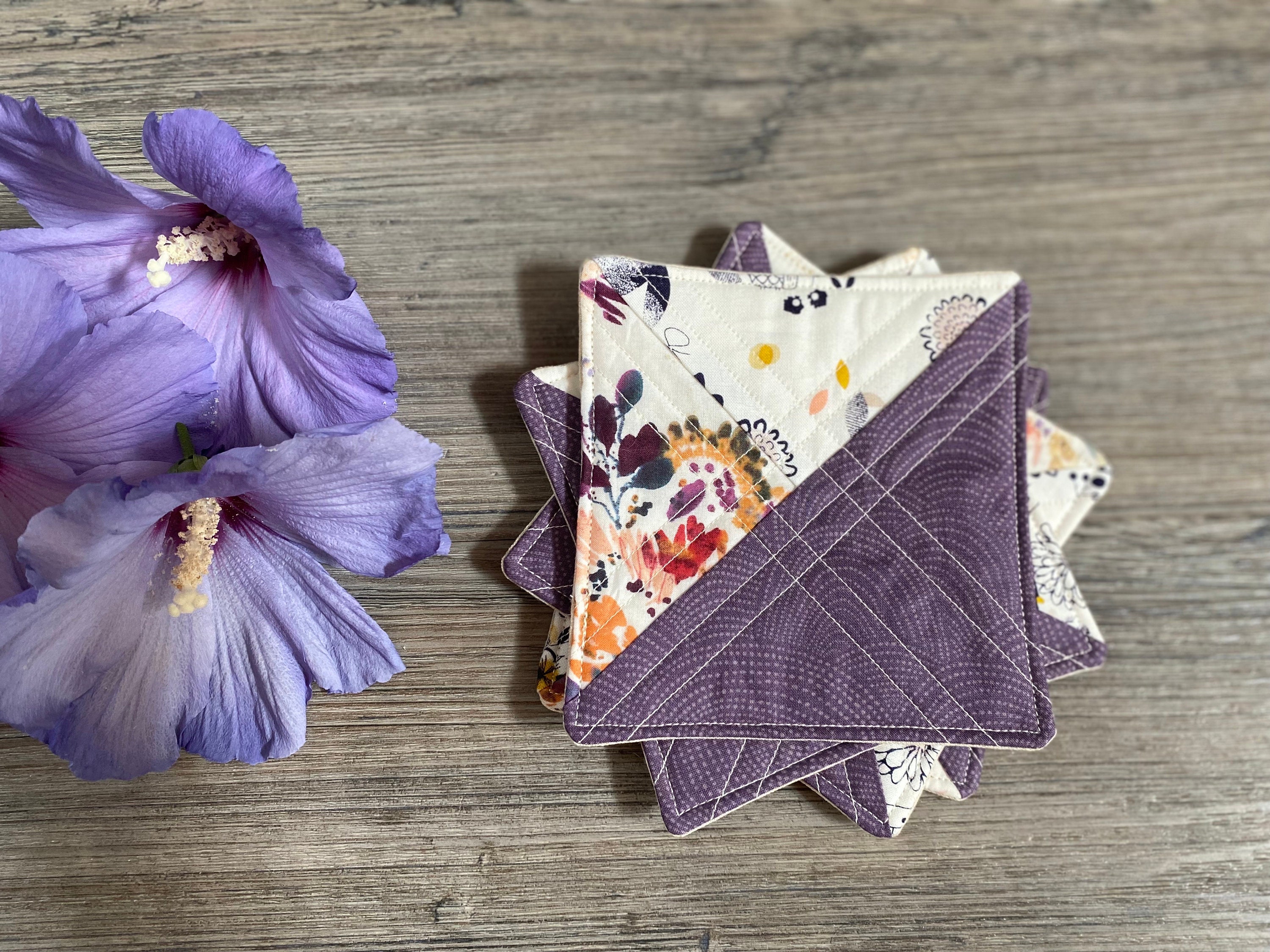 Fabric Quilted Coasters - Set of 4 - Etsy