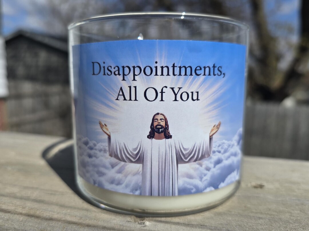 Jesus Disappointed in All of You Funny Glass Jar 14oz 3 Wick Candle - Etsy