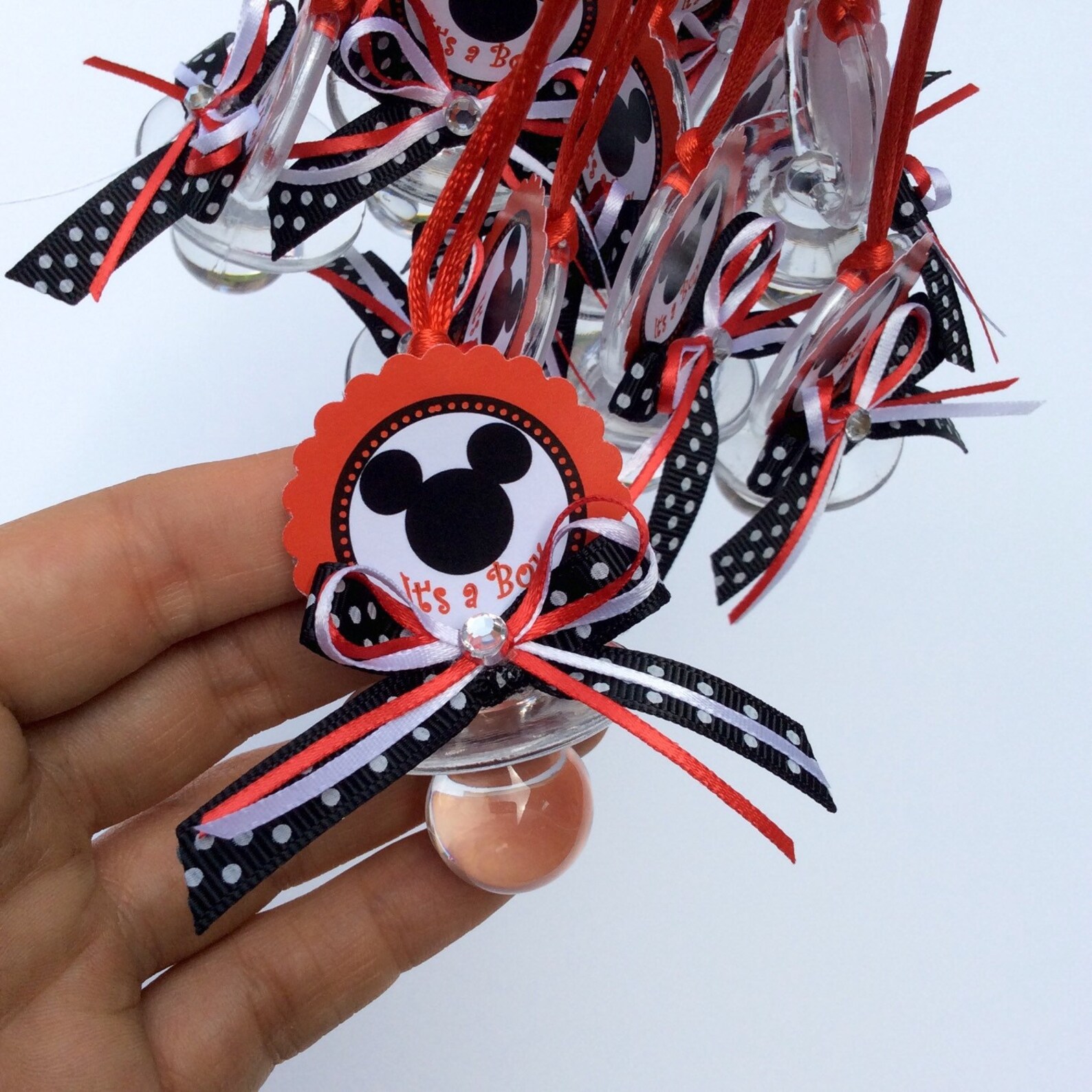 12 Minnie and Mickey Mouse Pacifiers for Baby Shower-mickey | Etsy
