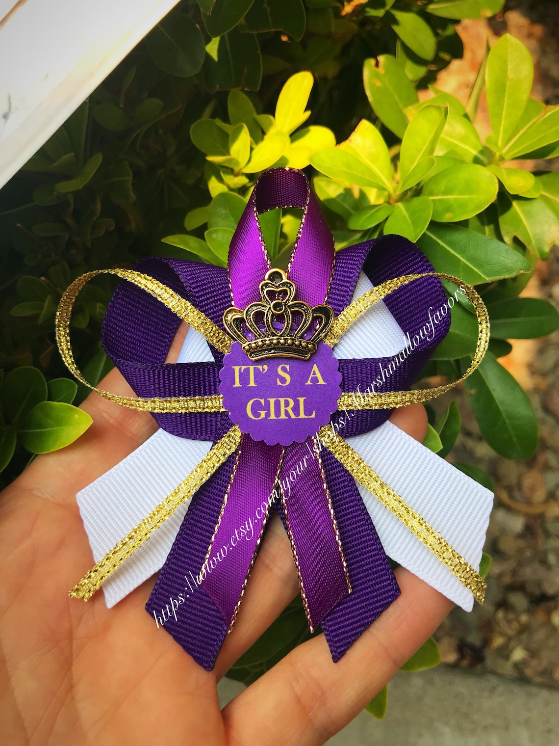 12 Purple and Gold Guest Pins for Baby Shower Purple and Gold - Etsy