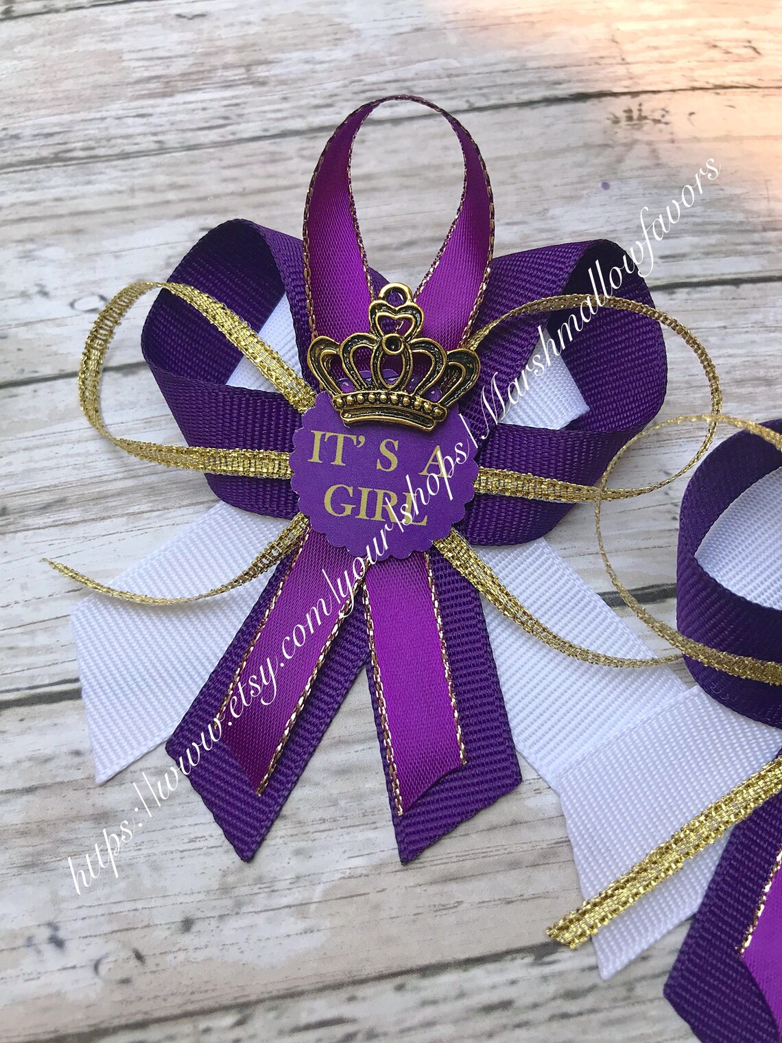 12 Purple and Gold Guest Pins for Baby Shower Purple and Gold - Etsy