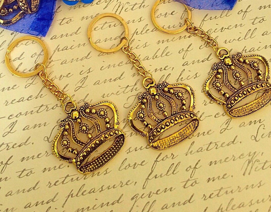 10 Royal Blue Baby Shower Favors Little Prince Key Chain - Etsy
