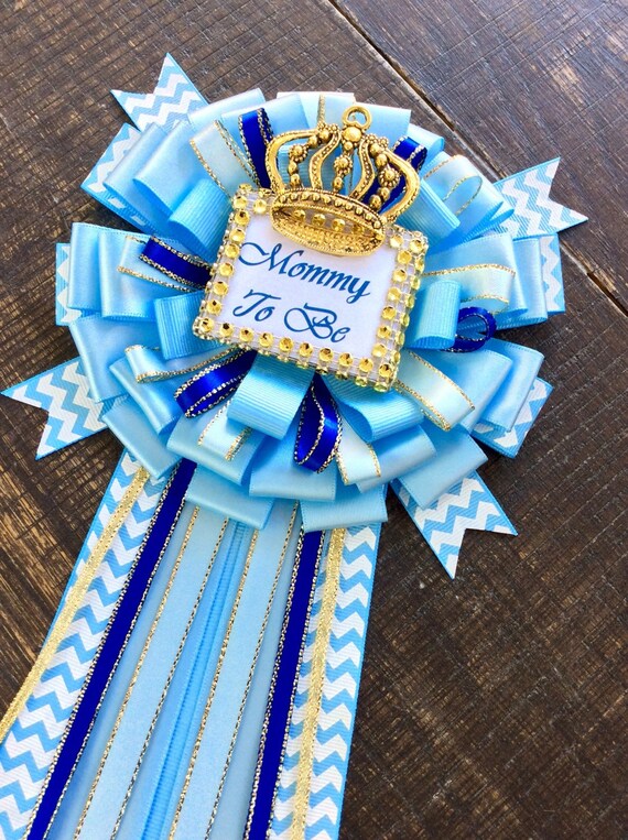 Royal Blue Baby Shower Mommy to Be Pin Little Prince - Etsy