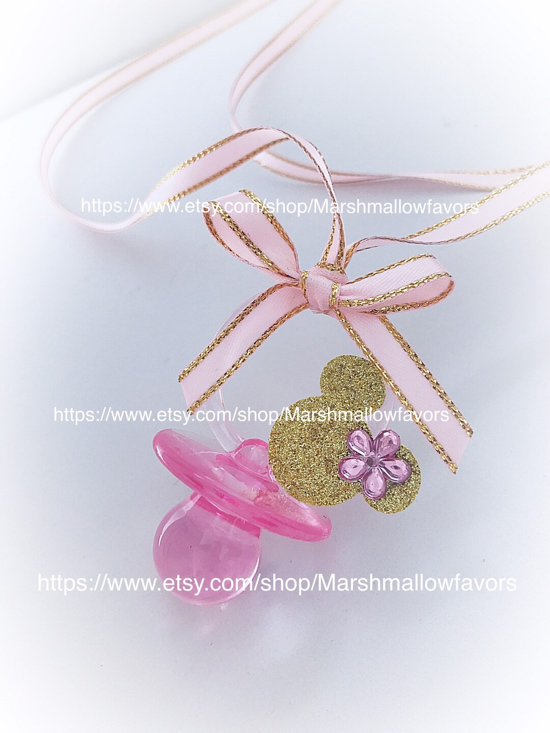 24 Minnie Mouse Baby Shower Pacifiers - Minnie Mouse Baby Shower Favors ...