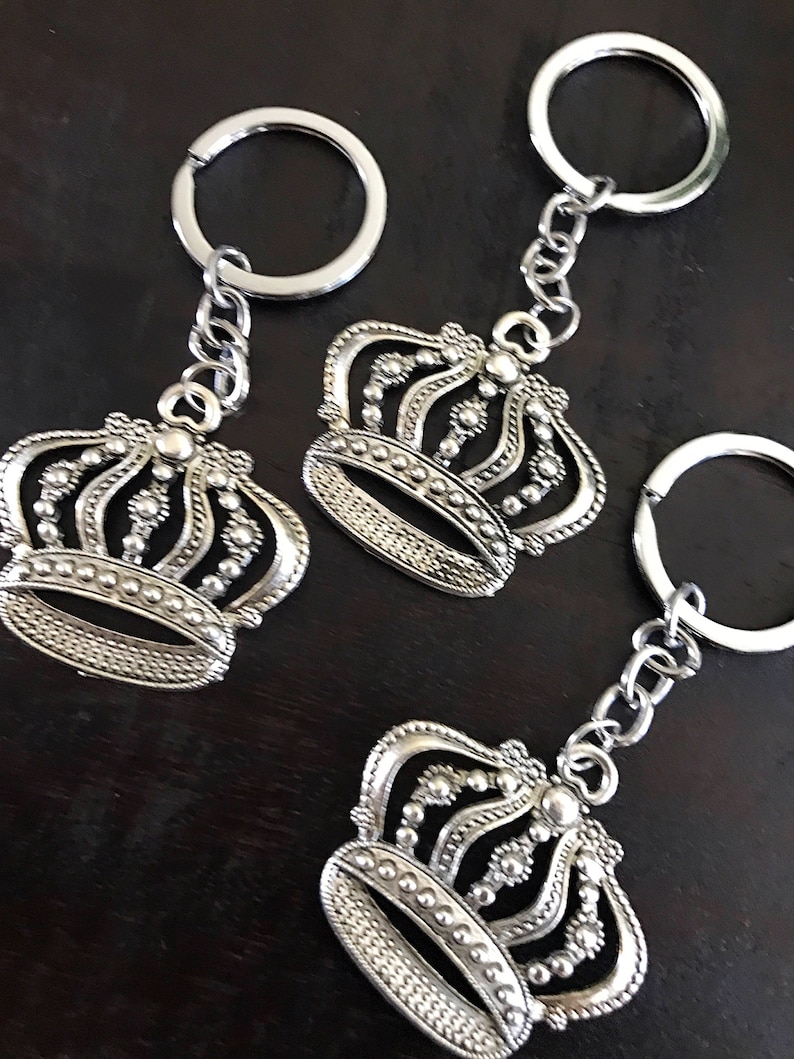 12 Royal Blue Baby Shower Favors - Little Prince Key Chain Favor ...