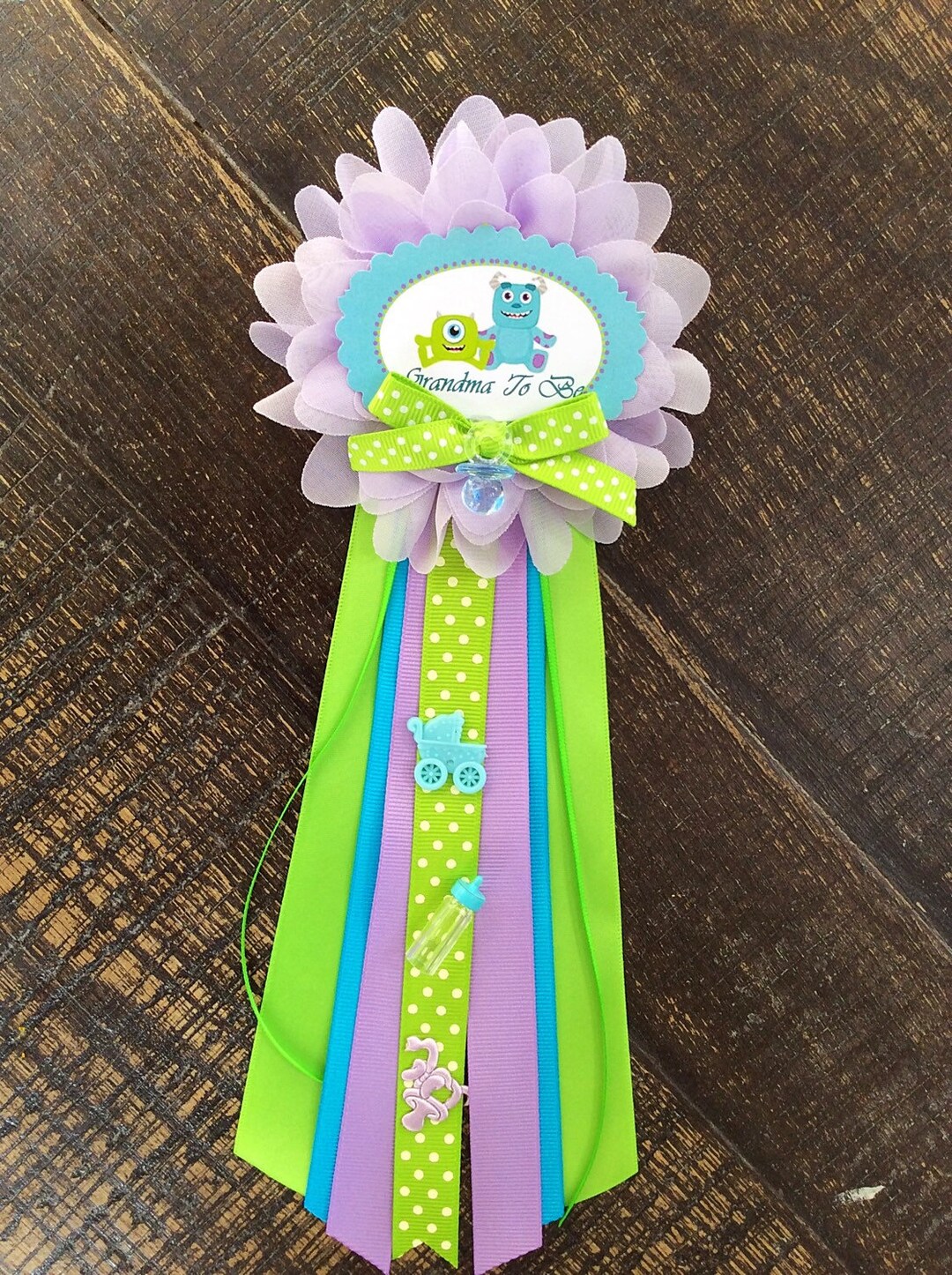 One Monsters Inc Baby Shower Grandma Pin-monsters Inc Baby - Etsy