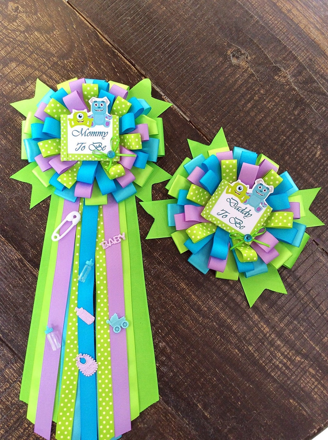 Set of 2 Monsters Inc Baby Shower Pins-monsters Inc Baby Shower ...