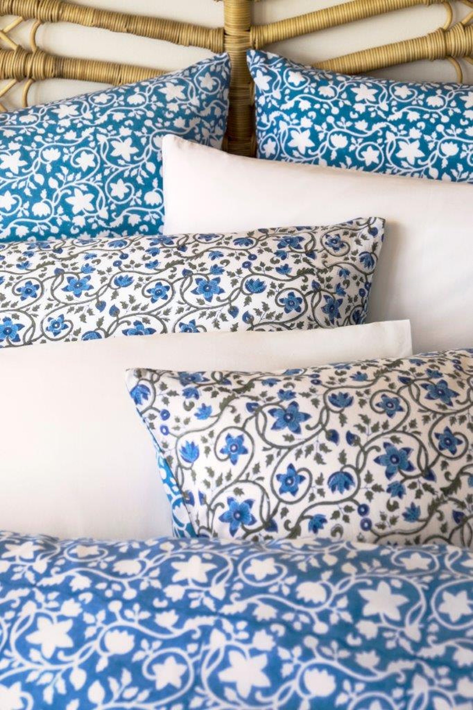 Beautiful Block Printed Quilt/duvet/doona Cover Set Double - Etsy