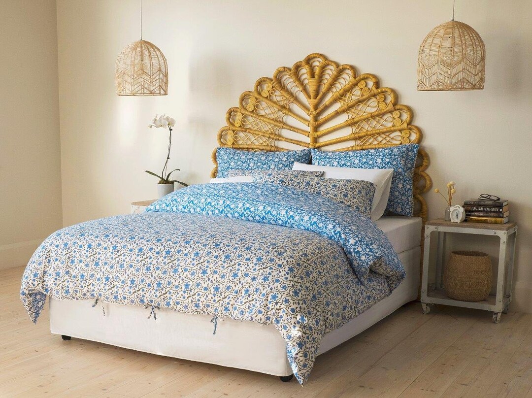 Beautiful Block Printed Quilt/duvet/doona Cover Set Double - Etsy