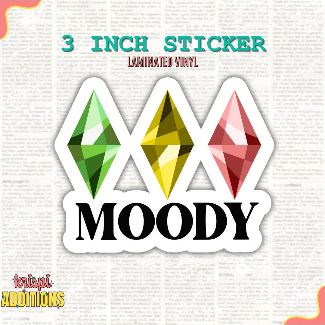 Moody Plumbob Sticker Sims 4 Sticker Simlish Sticker Sims Fanart Sims 4 ...