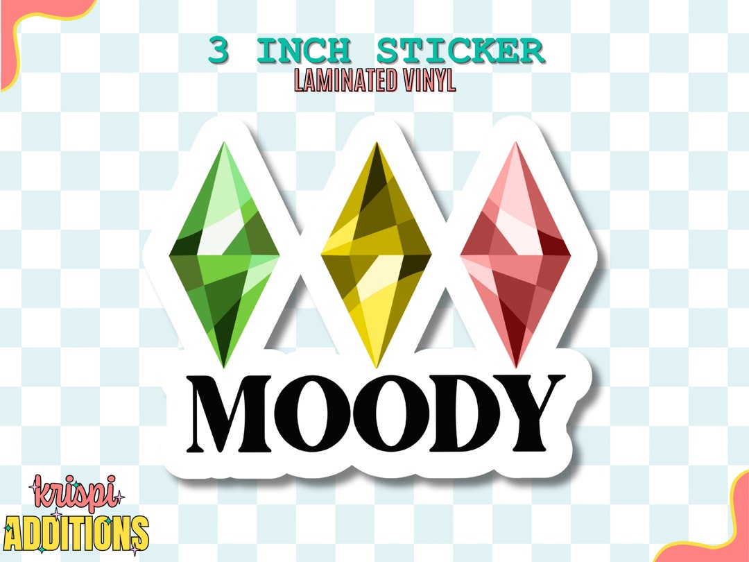 Moody Plumbob Sticker Sims 4 Sticker Simlish - Etsy