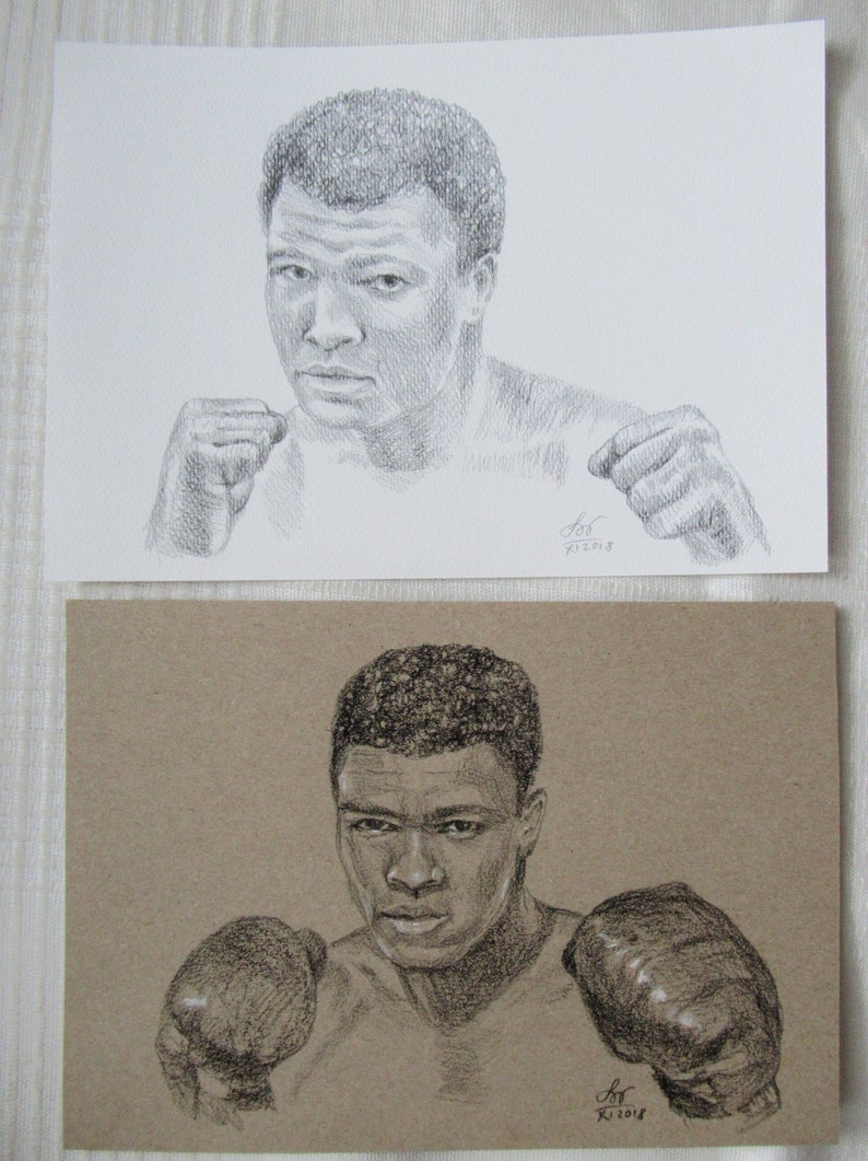 Muhammad Ali Original Artwork Drawing boxing Sports Legends | Etsy