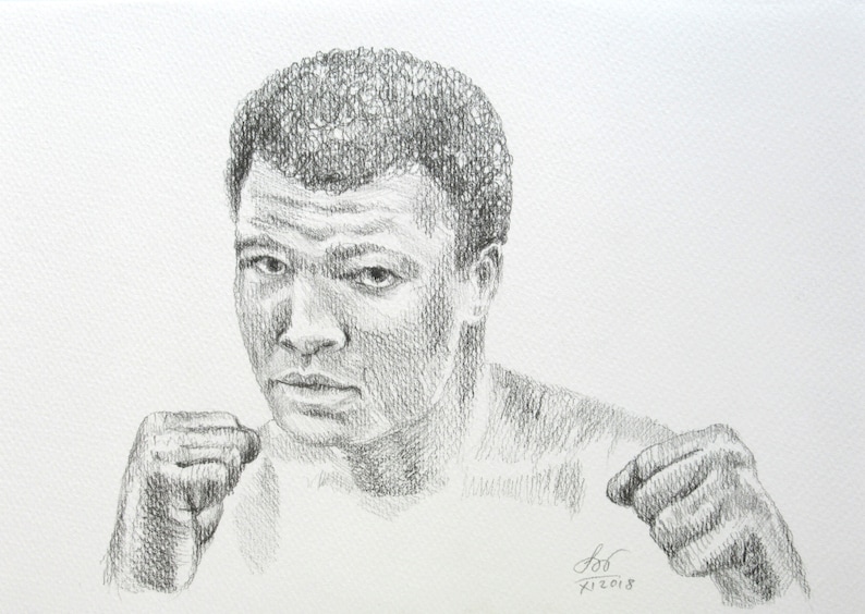 Muhammad Ali Original Artwork Drawing boxing Sports Legends | Etsy