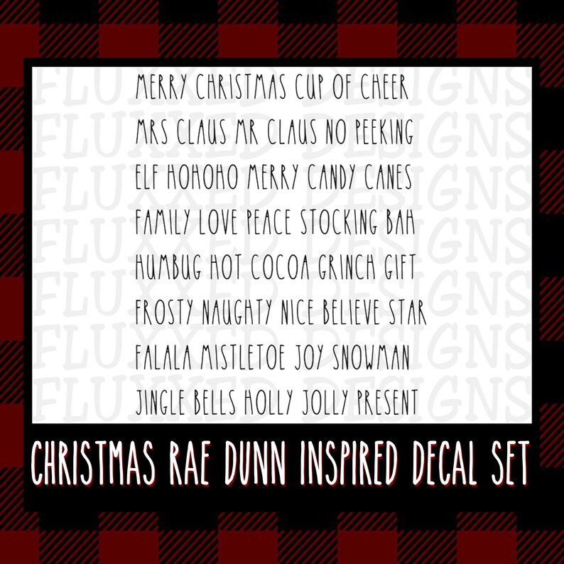Christmas and Winter Words Quotes Rae Dunn Inspired Vinyl - Etsy