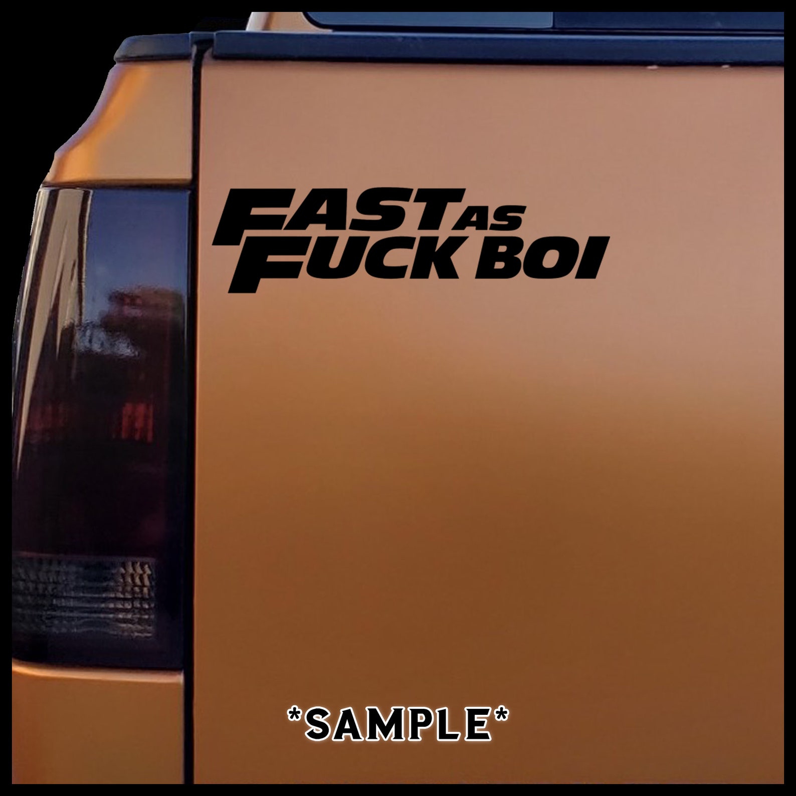 Fast as F Boi Funny Tiktok Meme Car Vinyl Decal Sticker - Etsy